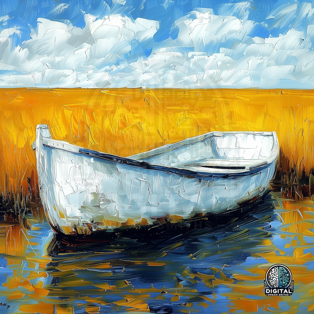 Adrift in Gold - Printable Landscape, Oil Painting, Digital Download ...