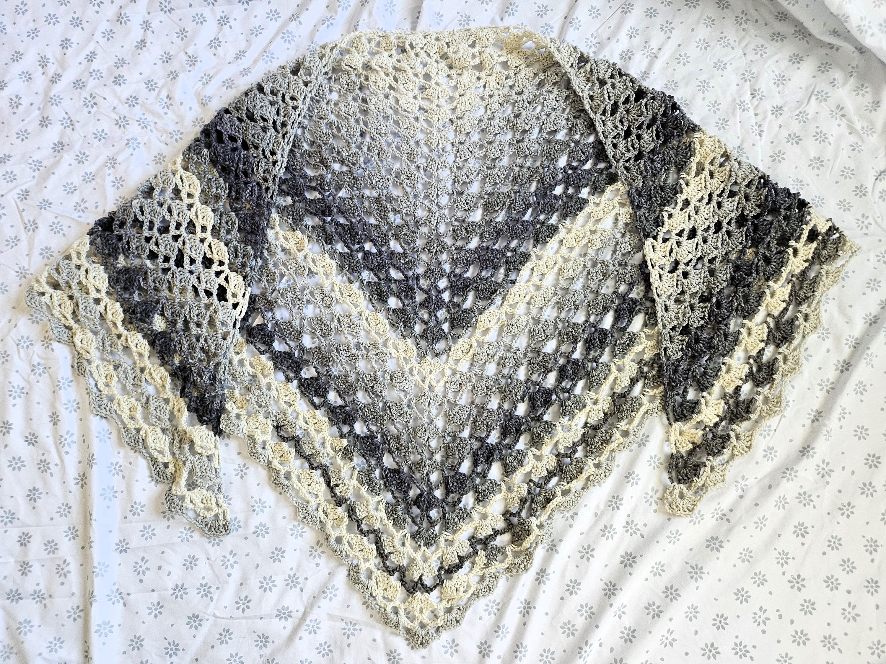 Crochet Multi-color Autumn Shawl - Etsy