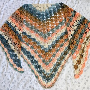 Crochet Multi-color Autumn Shawl - Etsy