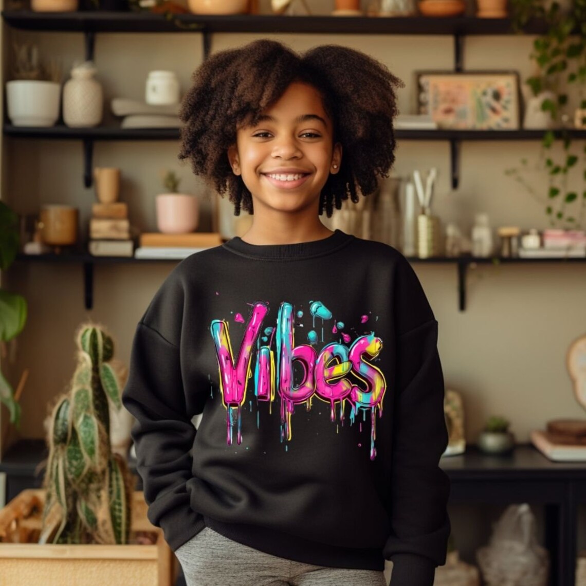 Colorful Drippy Vibes, Trendy Aesthetic, Hip-hop Graphic Tee Instant ...
