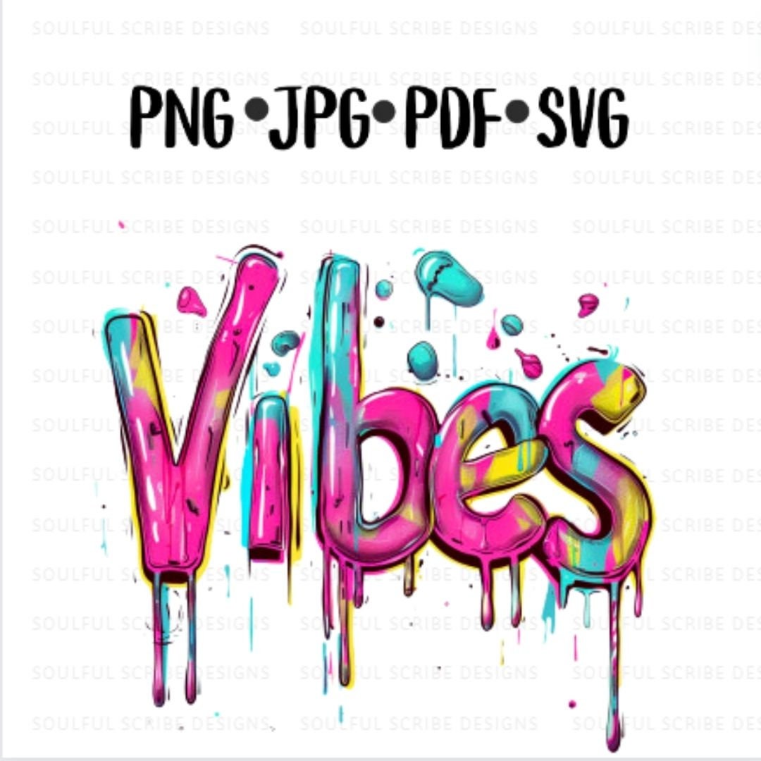 Colorful Drippy Vibes, Trendy Aesthetic, Hip-hop Graphic Tee Instant ...