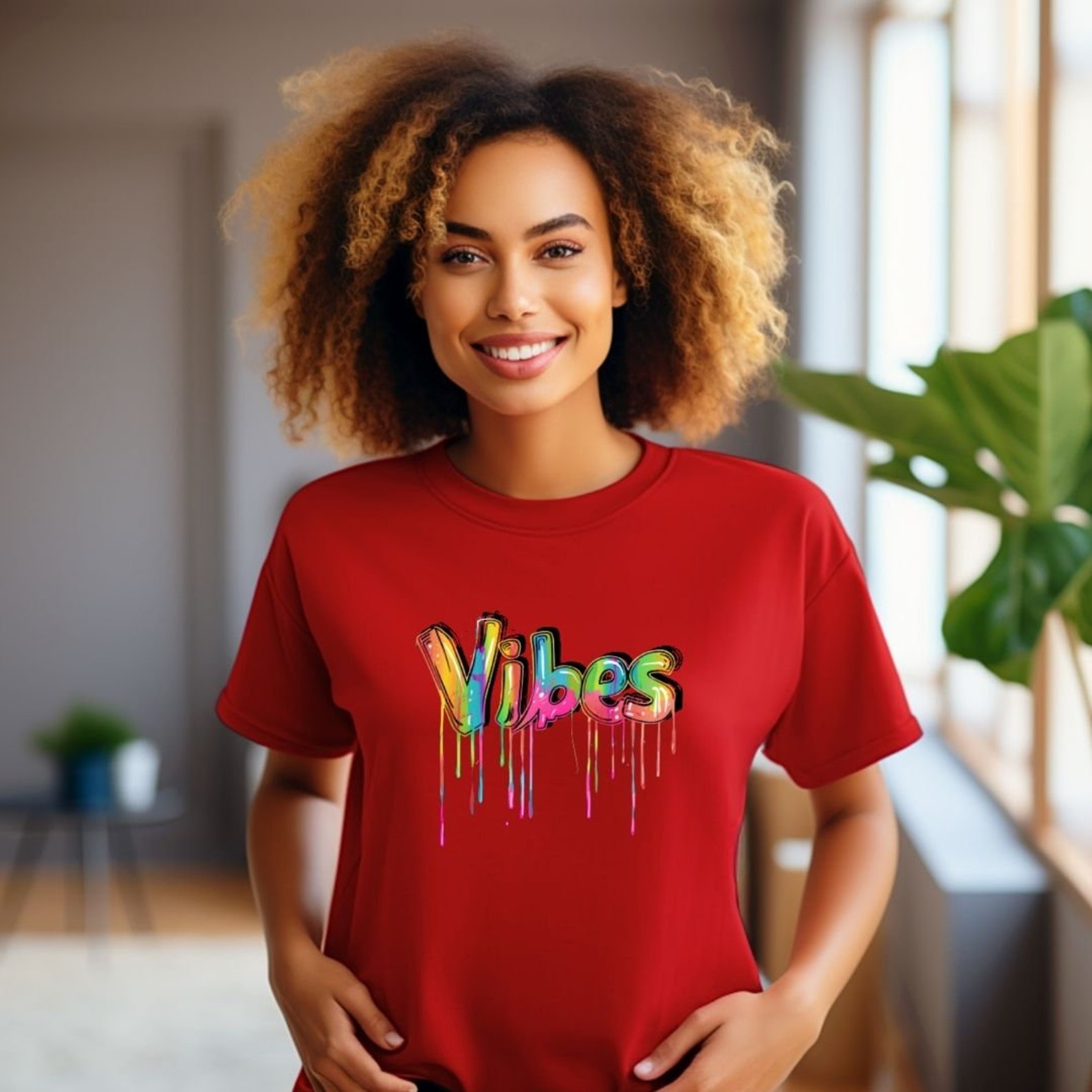Colorful Drippy Vibes, Trendy Aesthetic, Hip-hop Graphic Tee Instant ...