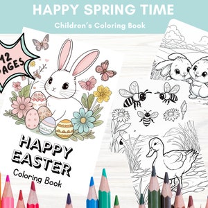 Spring Time Children's Coloring Book Bundle Perfect for Easter ...