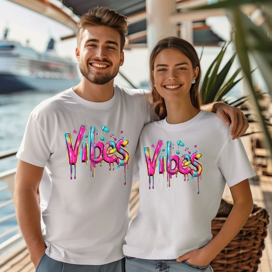 Colorful Drippy Vibes, Trendy Aesthetic, Hip-hop Graphic Tee Instant ...