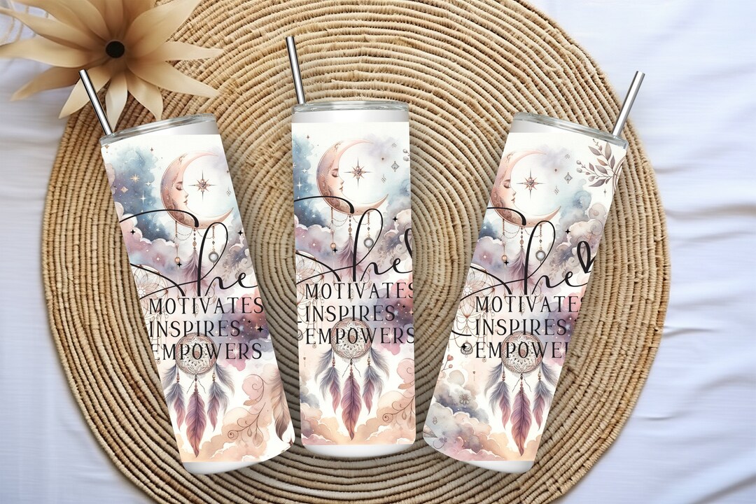 Celestial Boho PNG With 'she Inspires, Motivates, Empowers' Quote ...