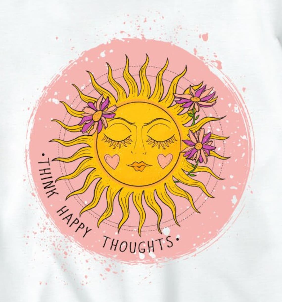 Think Happy Thoughts PNG Digital Image Download - Etsy
