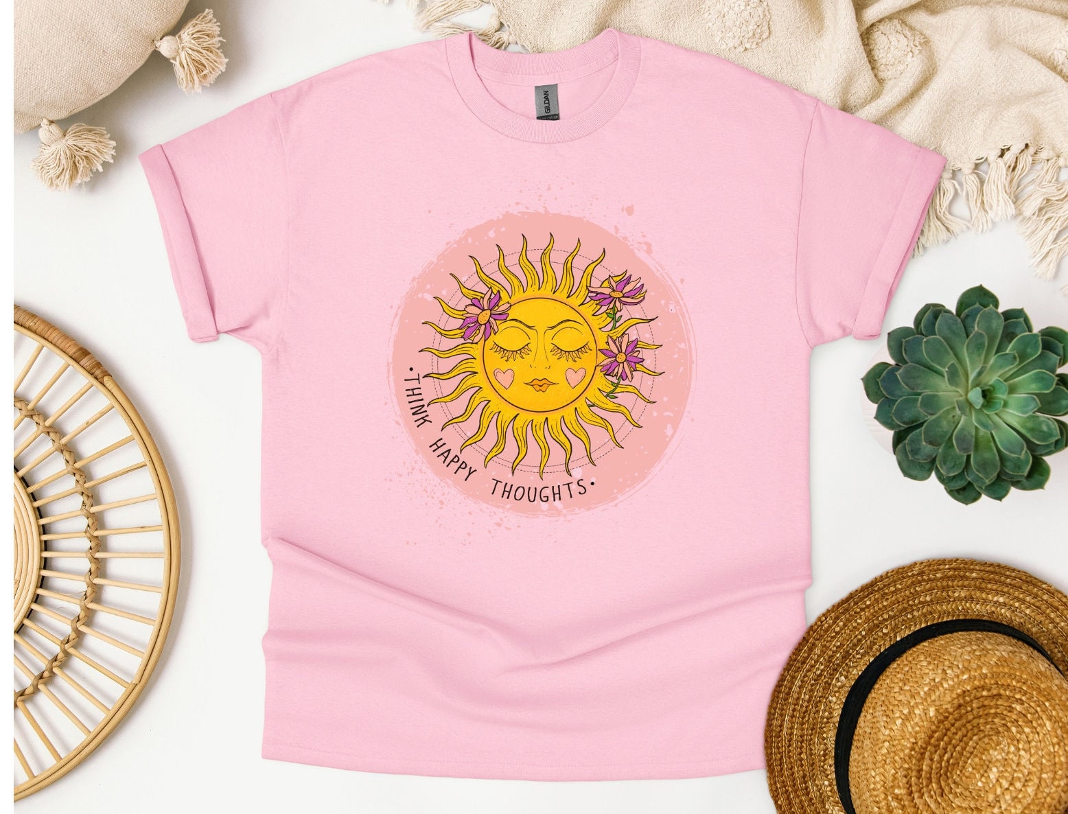 Think Happy Thoughts PNG Digital Image Download - Etsy