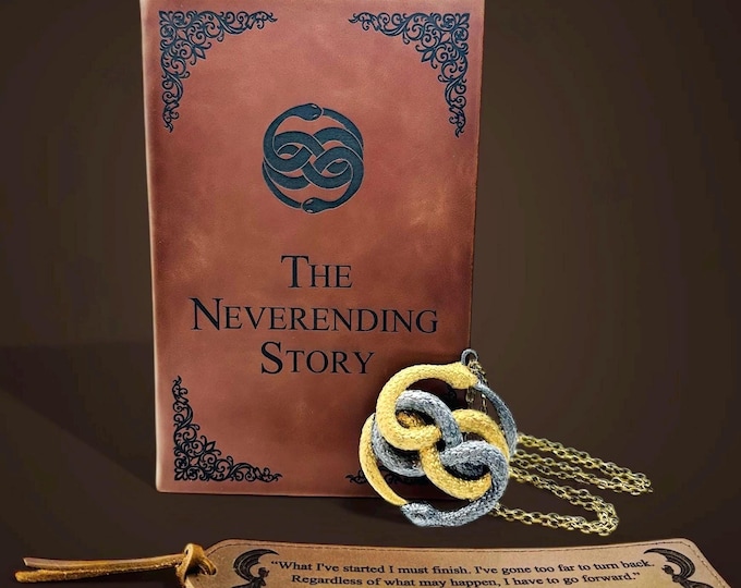 Neverending Story Gift Set: Auryn Medallion, Journal & Leather Bookmark ...
