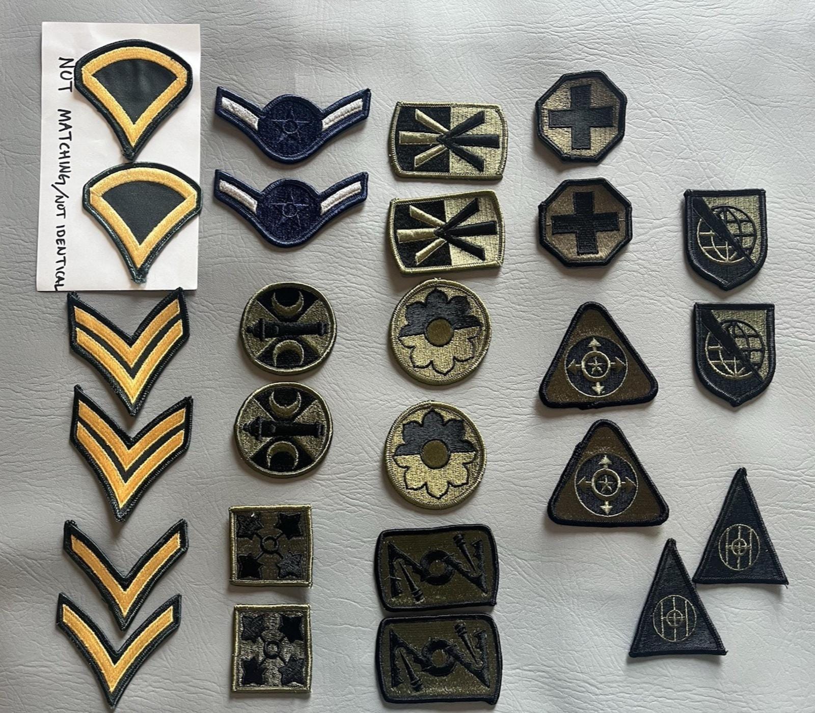 US Army | Military | WWII Rank | Shoulder Insignia Patches | Lot of 13 ...