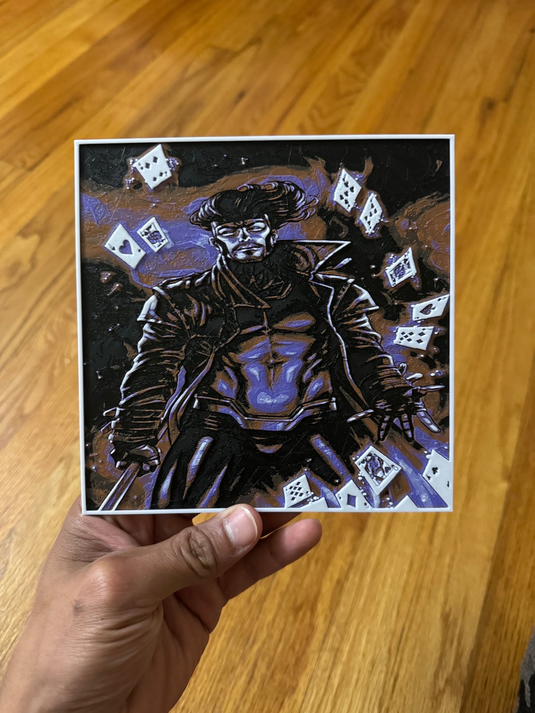 Gambit From the X-men - Hue Forge Wall/desk Plate. 6 5/8” X 6 5/8” X 1/ ...