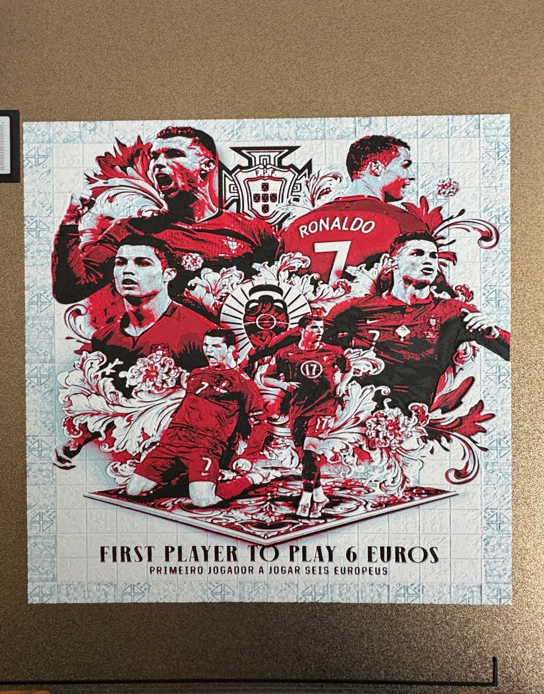 Cristiano Ronaldo’s 6 Euro - Hue Forge Wall/desk Plate. 7” X 7” X 1/8 ...