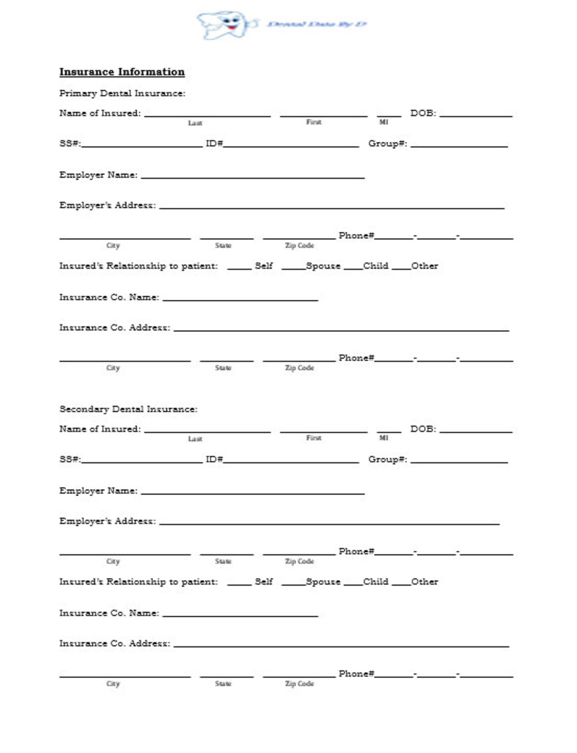 Dental New Patient Forms - Etsy