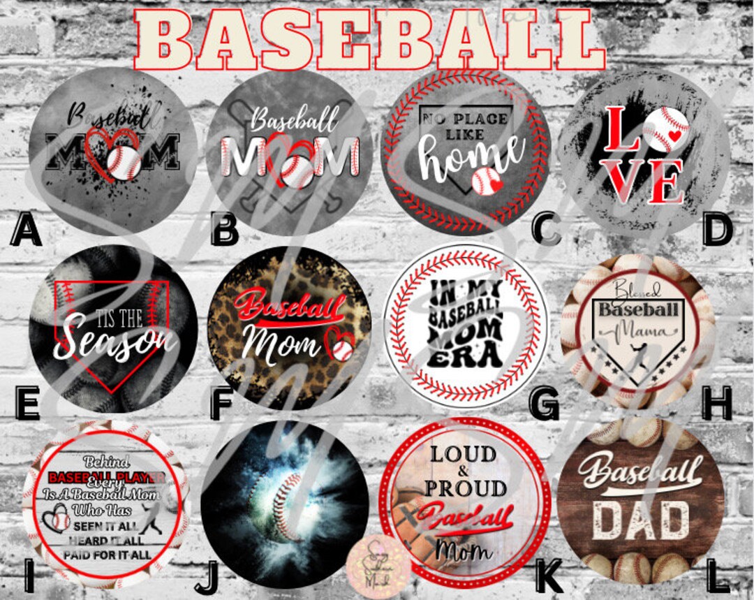 Baseball Round Freshie Cardstock Cutouts, Printed in an Assortment of ...