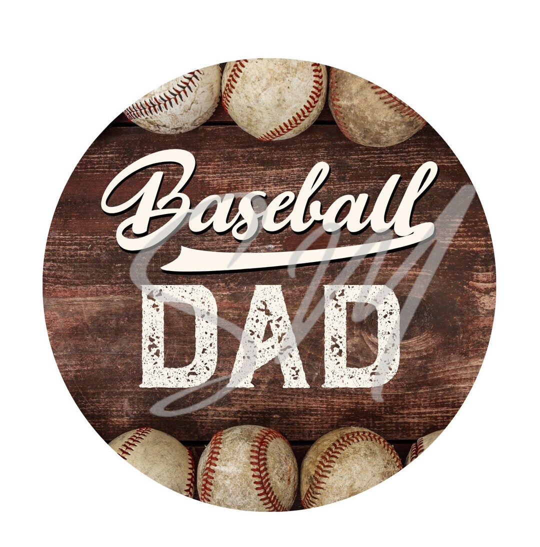 Baseball Dad Car Freshie PNG, Round Freshie Cardstock Image, Instant ...