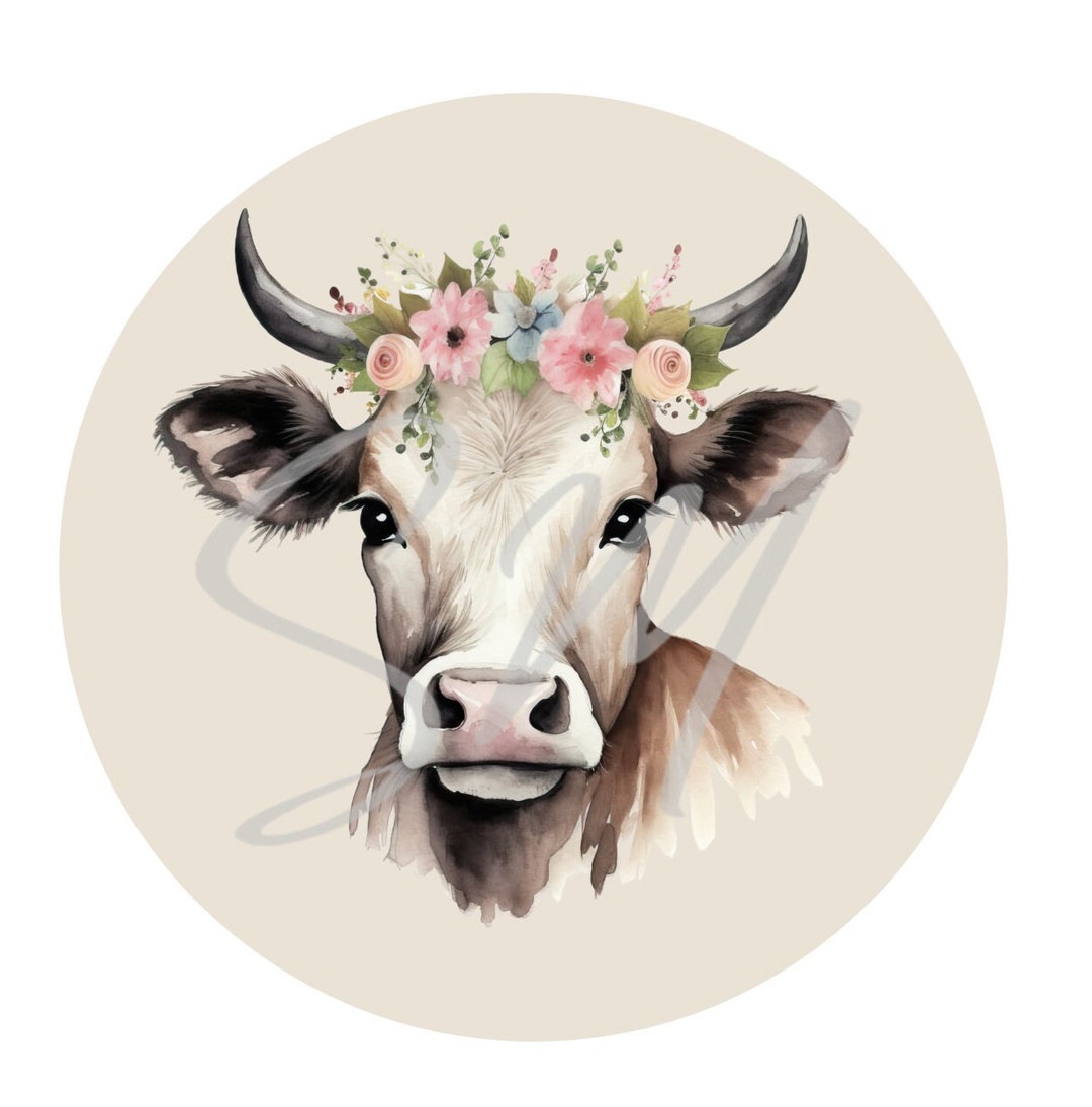 Cow Car Freshie PNG, Freshie Round Cardstock Image, Instant Download ...