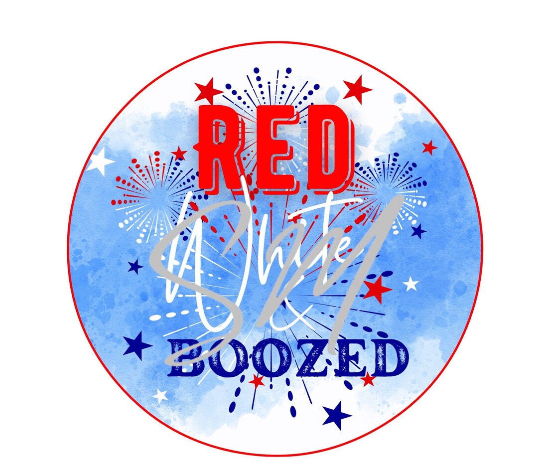 Red, White & Boozed Car Freshie PNG, Round Freshie Cardstock Image ...
