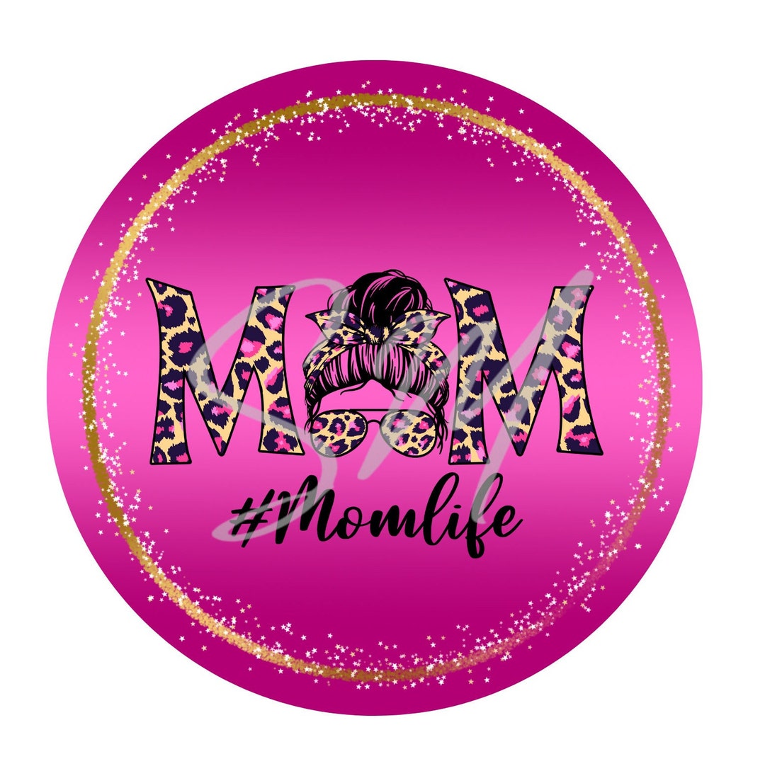 Mom Life Car Freshie PNG, Round Freshie Cardstock Image, Instant ...