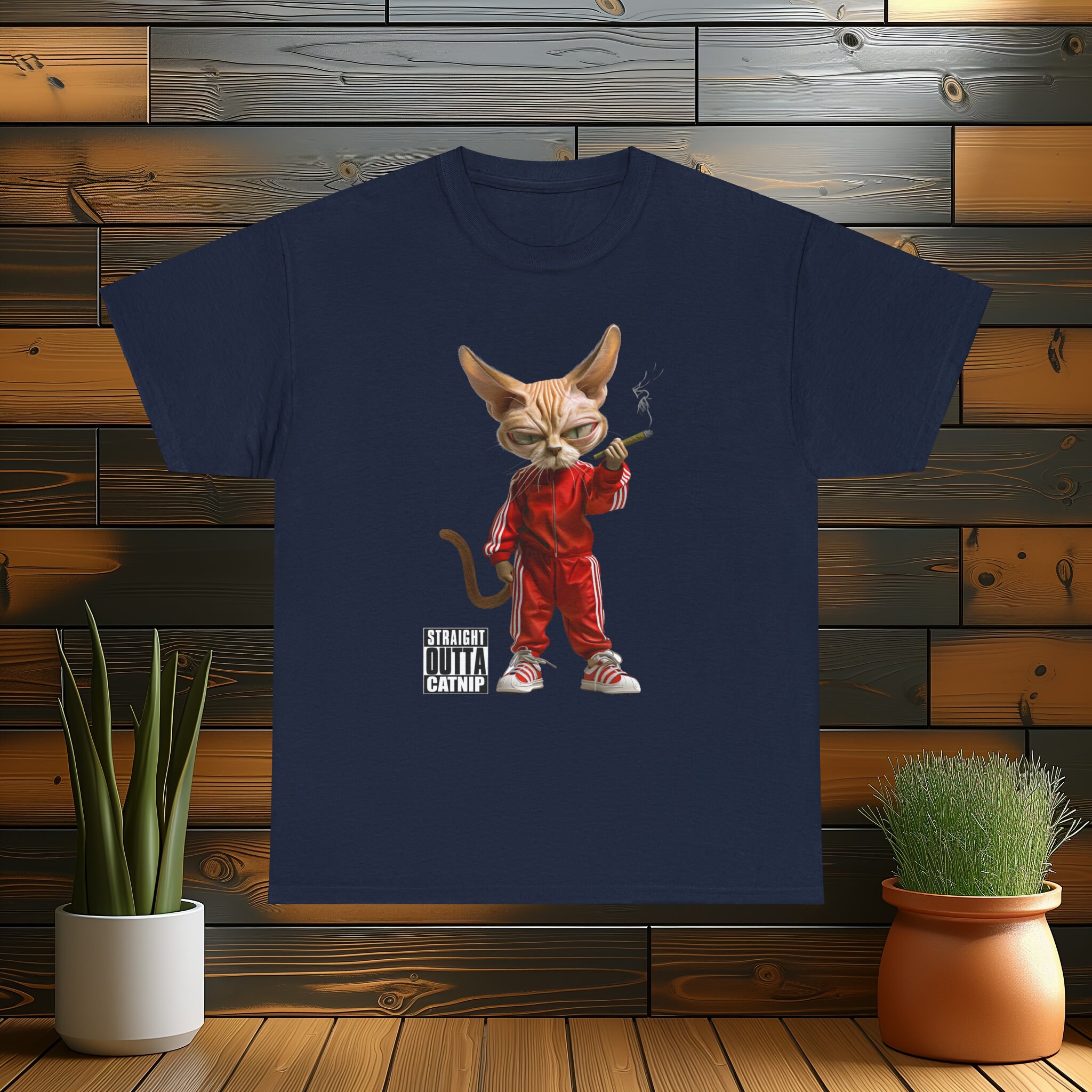 Cat Smoking a Joint T-shirt, Straight Outa Catnip Shirt, Weed Gift ...