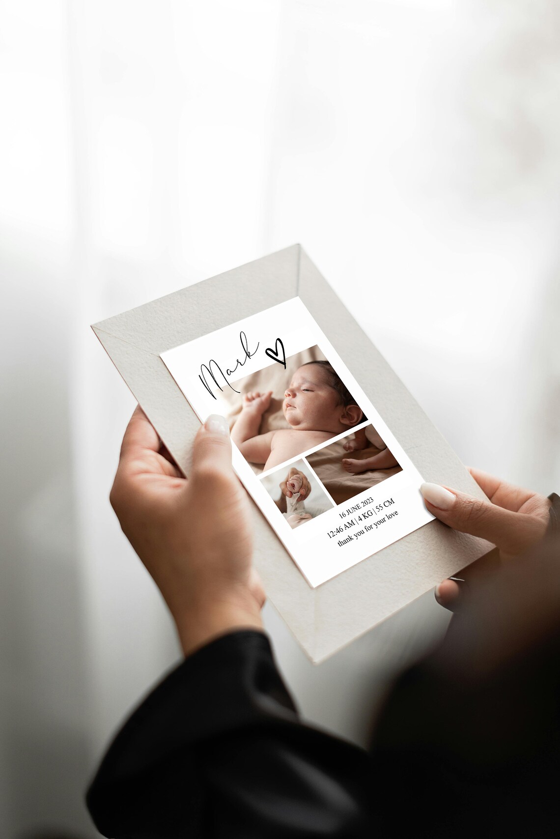 Baby Shower Thank You, Photo Baby Announcement Card, Customized Baby ...