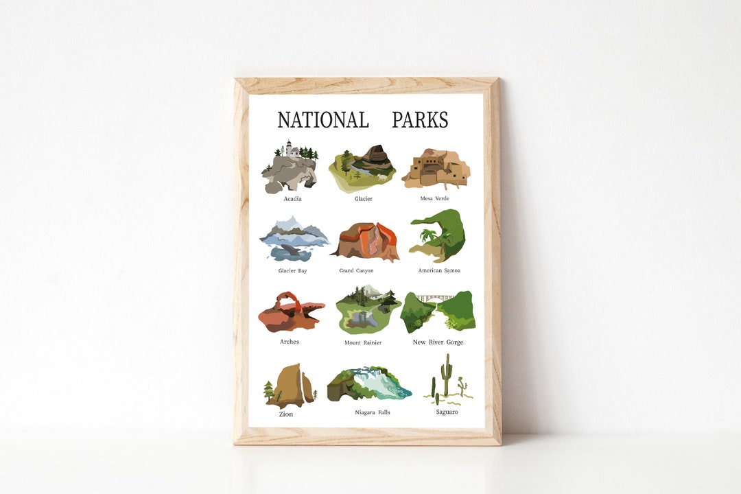 Children's Posters, National Parks, Art Print, Children's Room Decor ...