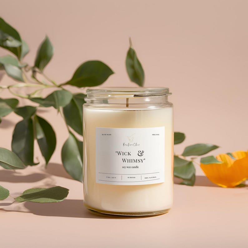 Wick and Whimsy | Minimalist Decor | Hand-poured Candle | Soy Wax Candle - Etsy