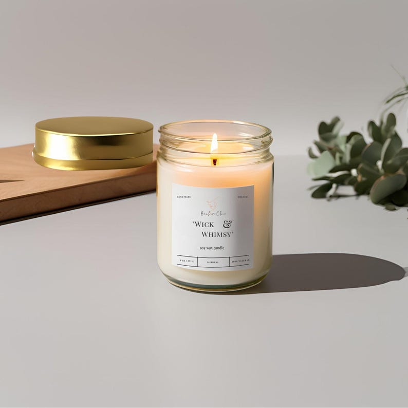 Wick and Whimsy | Minimalist Decor | Hand-poured Candle | Soy Wax Candle - Etsy