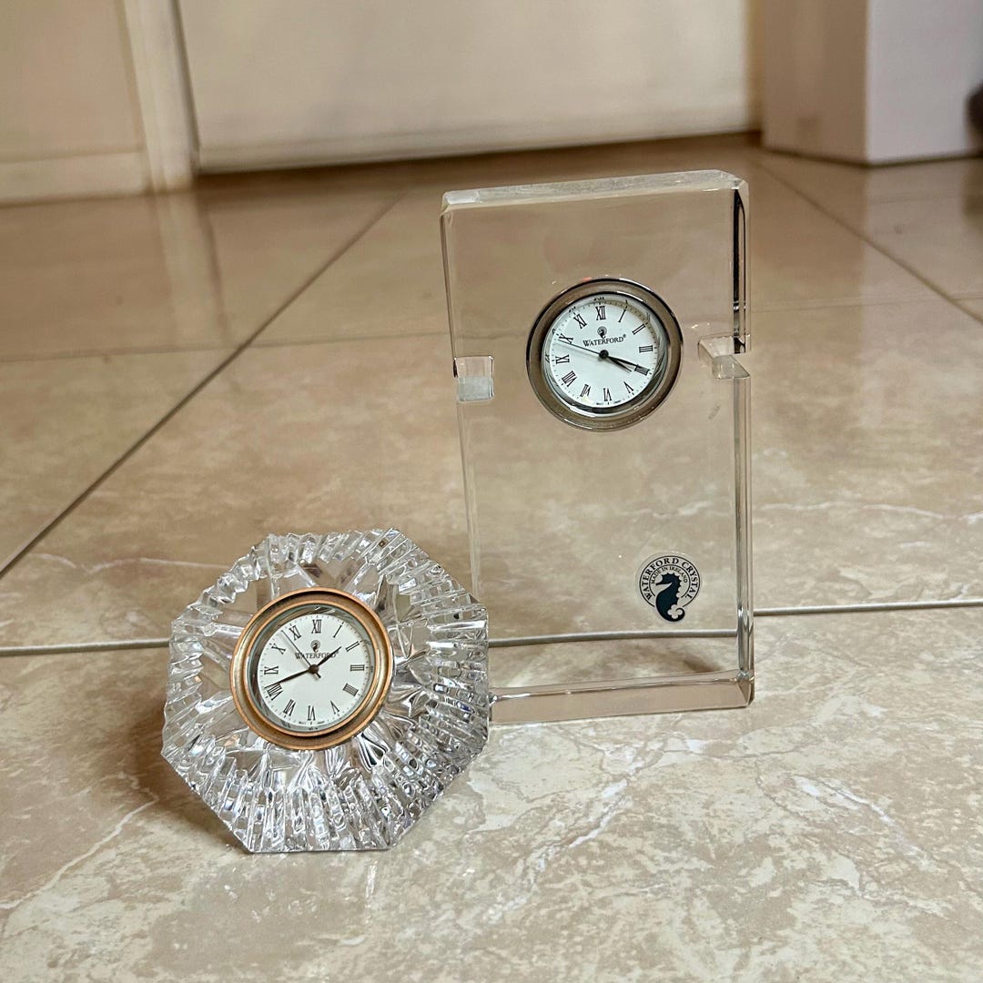 Set of 2 Waterford Crystal Desk Clocks (*imperfect) - Etsy