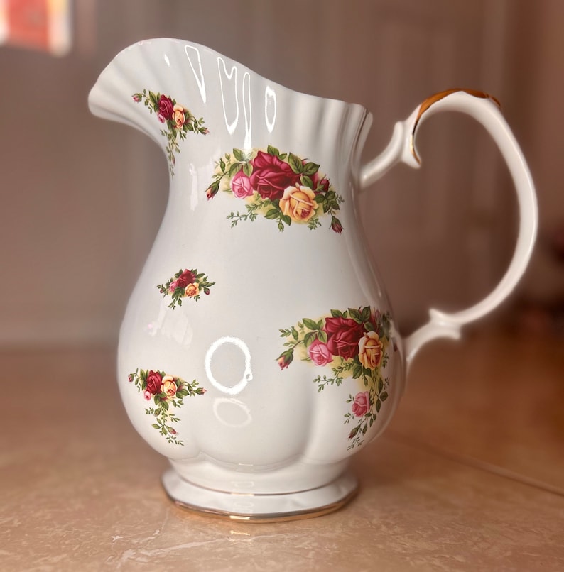 Royal Doulton/royal Albert Old Country Roses Bone China Pitcher & Basin ...