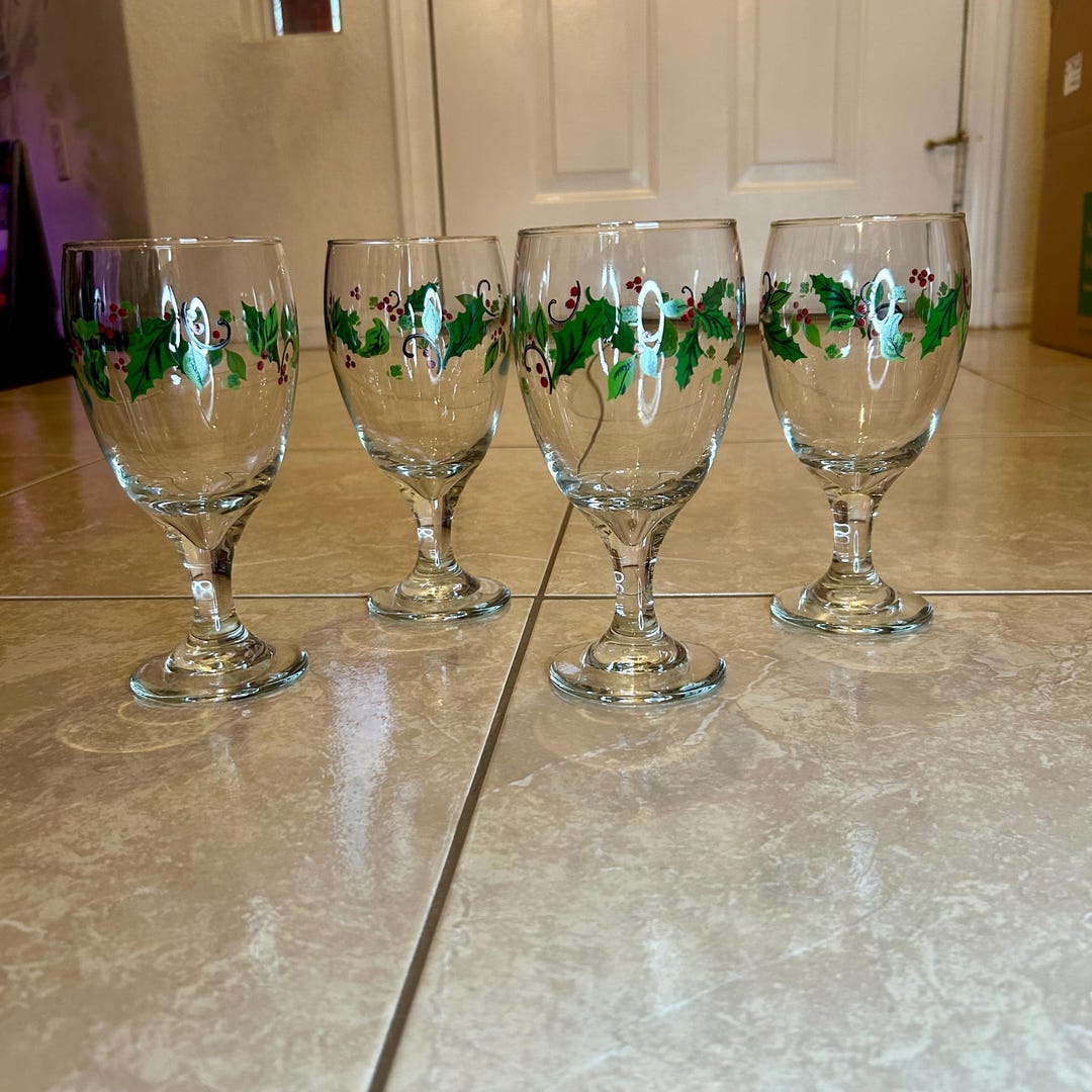 Holiday Iced Beverage Glasses - Etsy