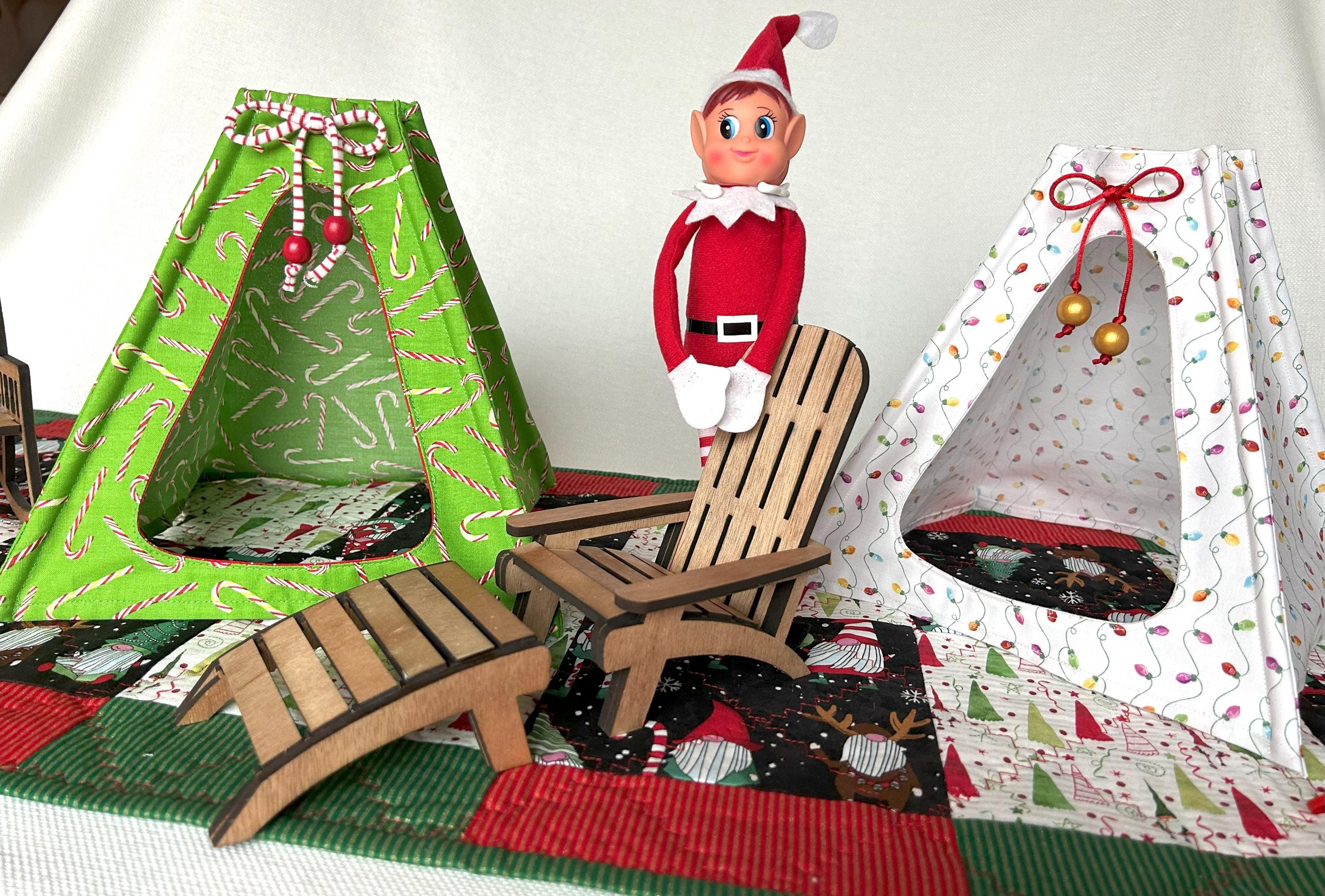 Christmas Elf Tent. Our House Elves, Jingle and Fred, Like to Campout ...