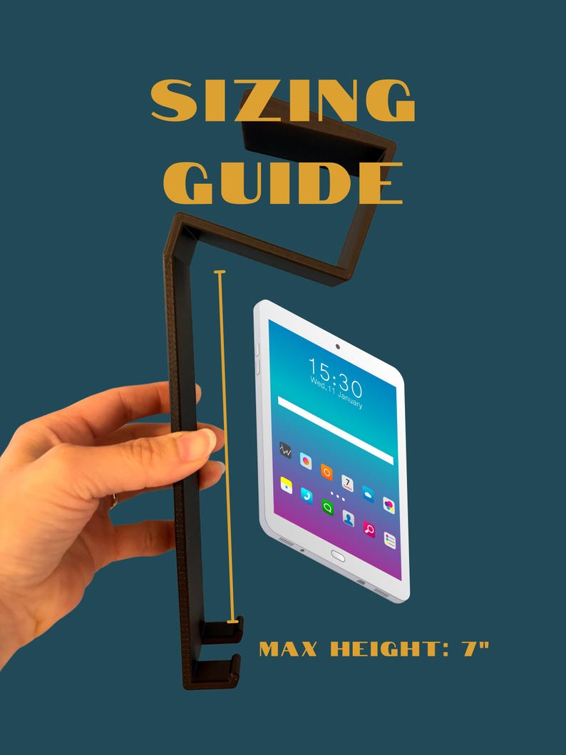 Hanging Kitchen Cabinet Phone & Small Tablet Holder – Under Cupboard ...