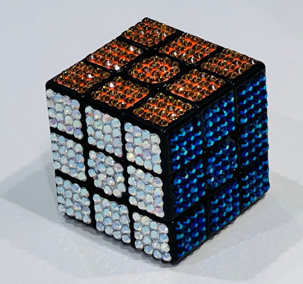 Bedazzled 3x3 Rubix Cube - Etsy