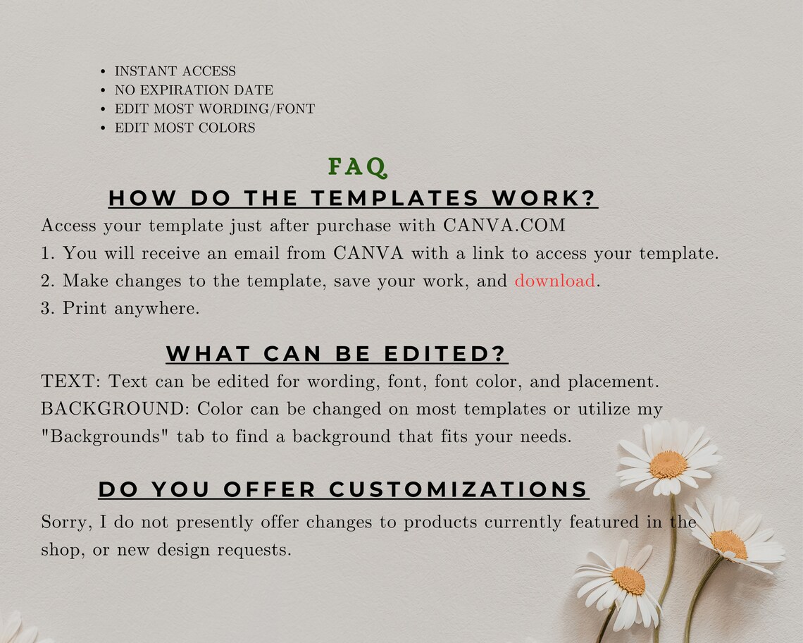 Wedding Business Invoice Template, Printable and Editable, Wedding ...