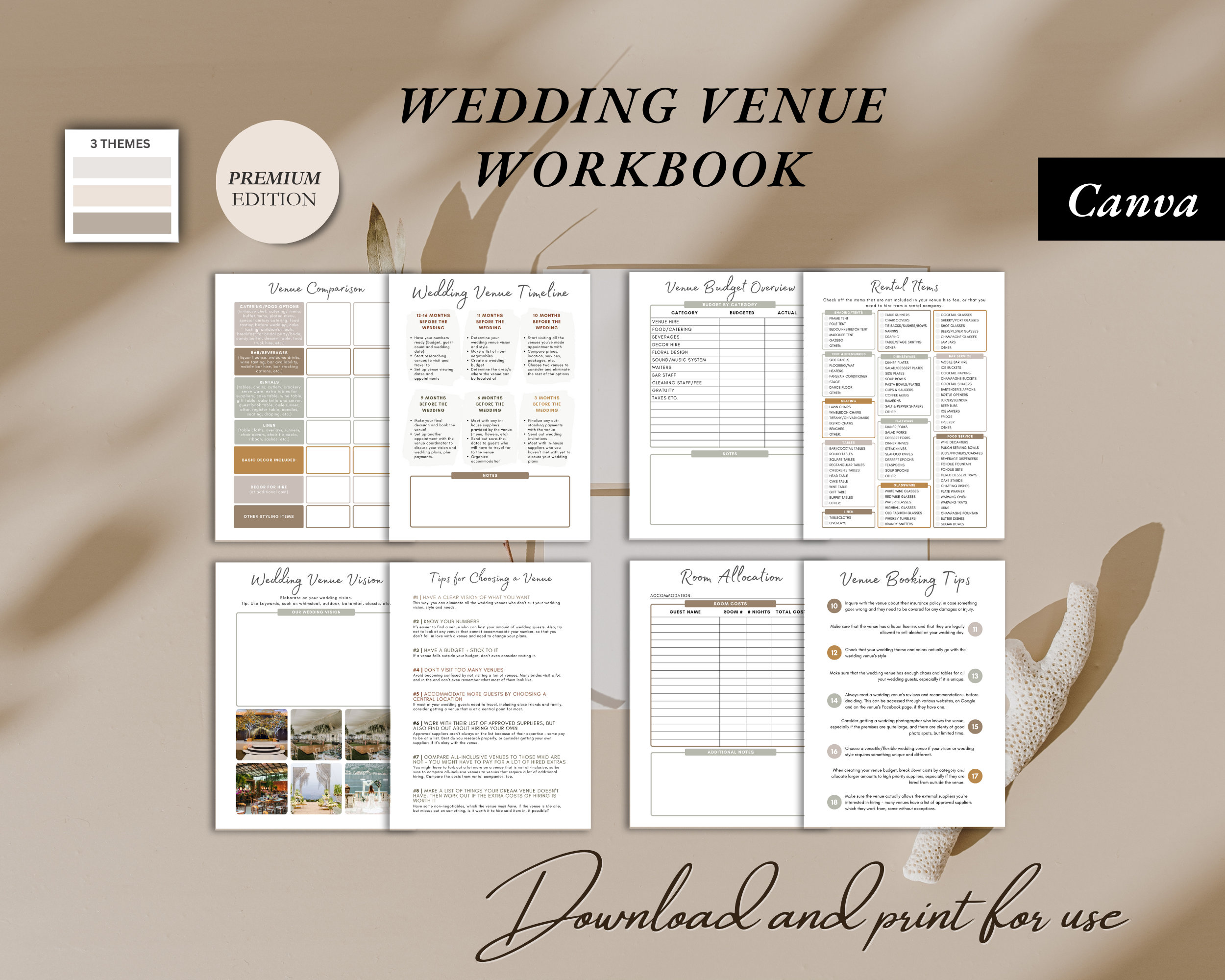 Wedding Venue Checklist Printable