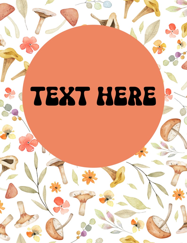 Mushroom Binder Cover - Etsy