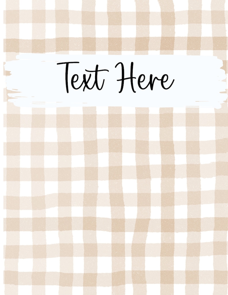 Gingham and Floral Binder Covers, Spine Covers, and Hall Passes - Etsy