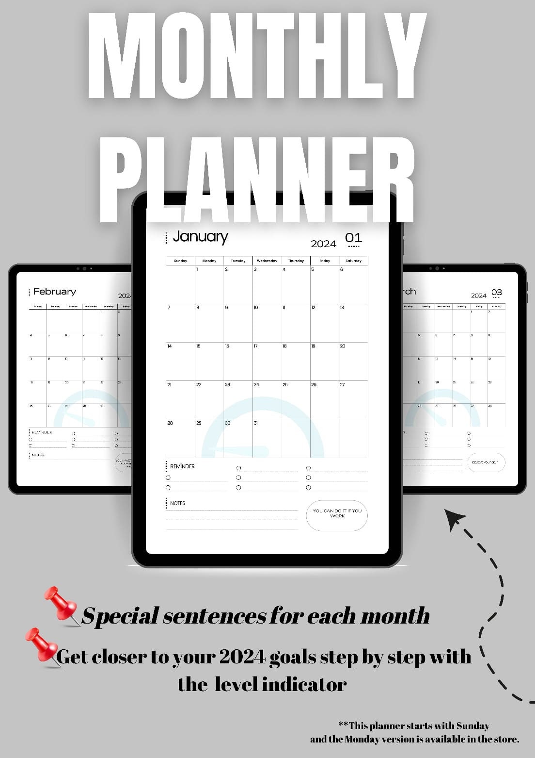 Digital Monthly Planner, Planner,goodnotes, Monthly Planner - Etsy