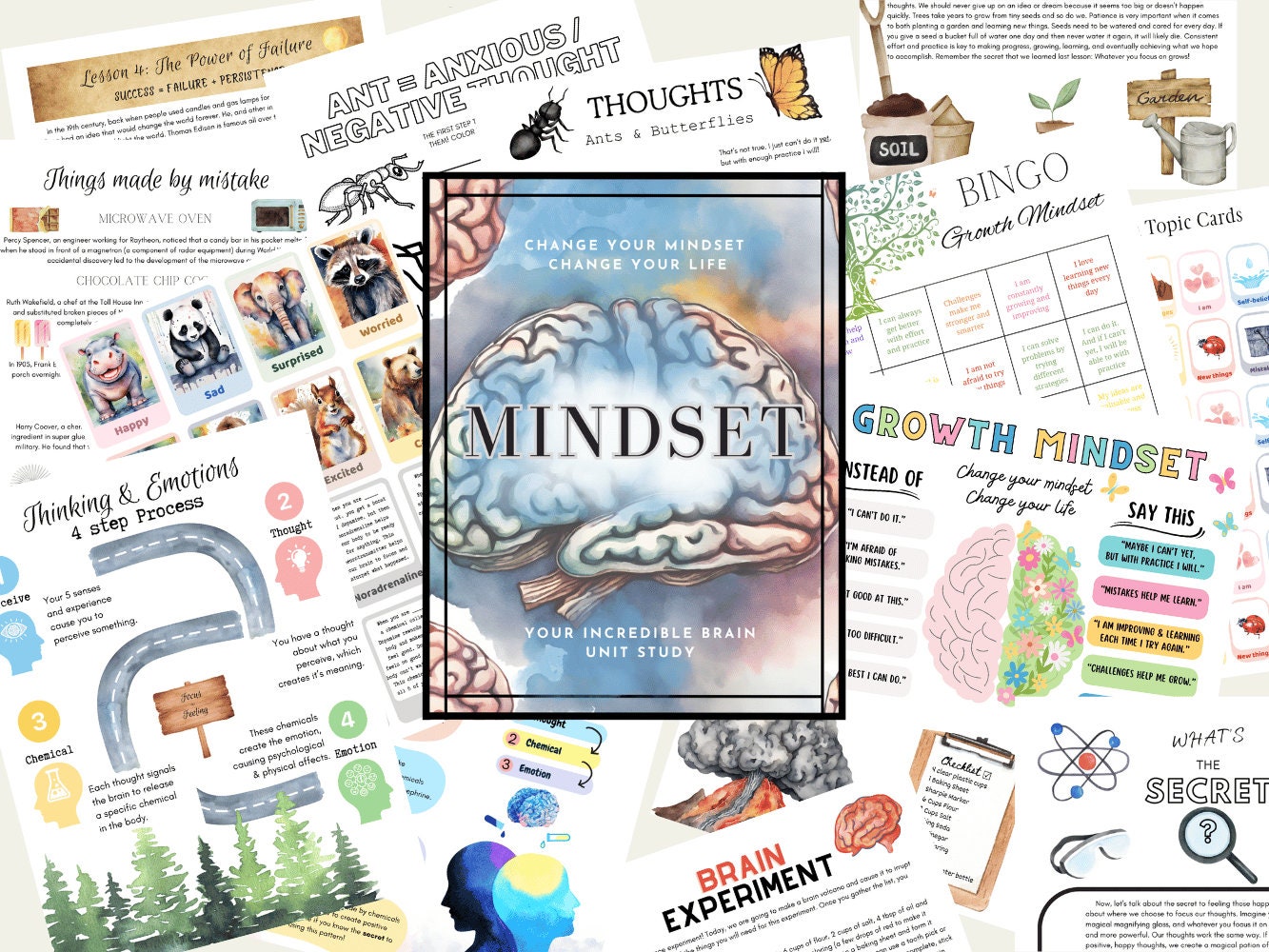 Mindset Unit Study, Growth Mindset for Kids, Brain Science, Emotions ...