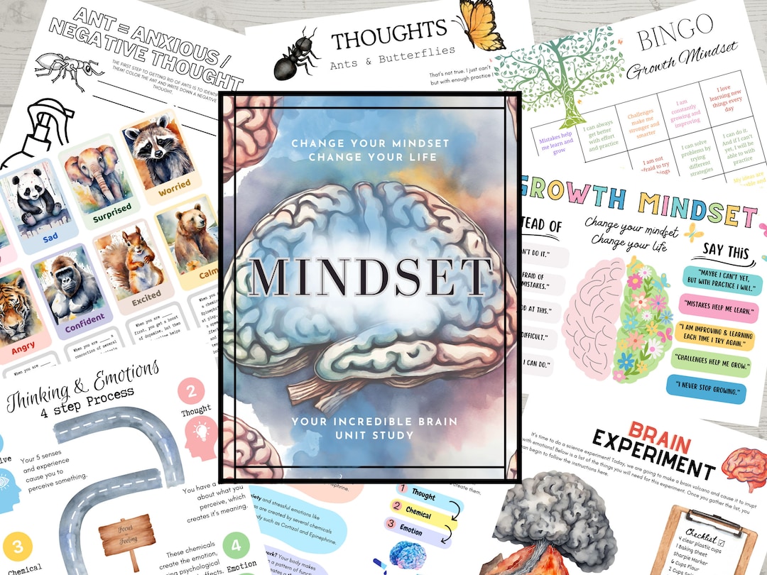 Mindset Unit Study, Growth Mindset for Kids, Brain Science, Emotions ...
