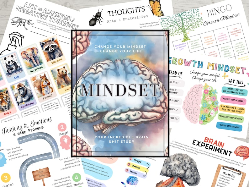 Mindset Unit Study, Growth Mindset for Kids, Brain Science, Emotions ...