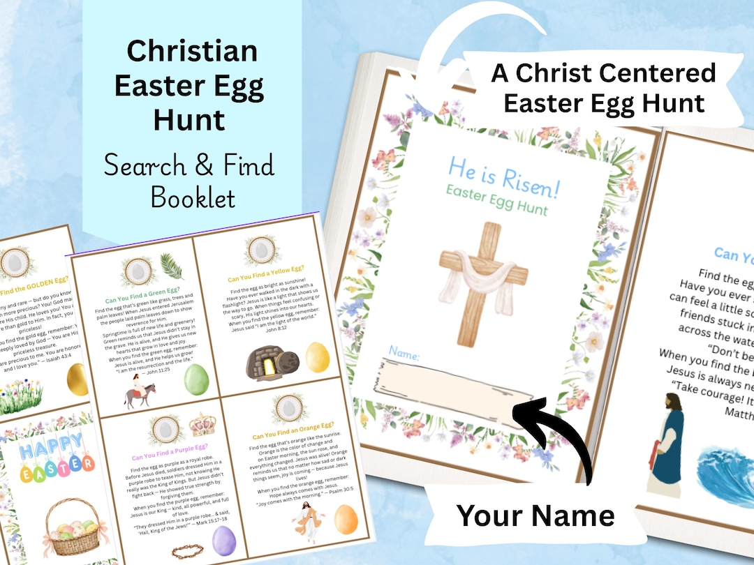 Christ Centered Easter Egg Hunt, Christian Easter Activity, Jesus ...