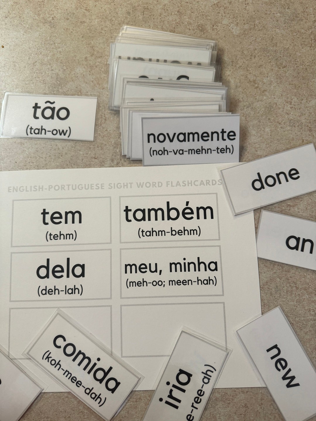 180 English-portuguese (portugal) Sight Words Flashcards (kindergarten ...