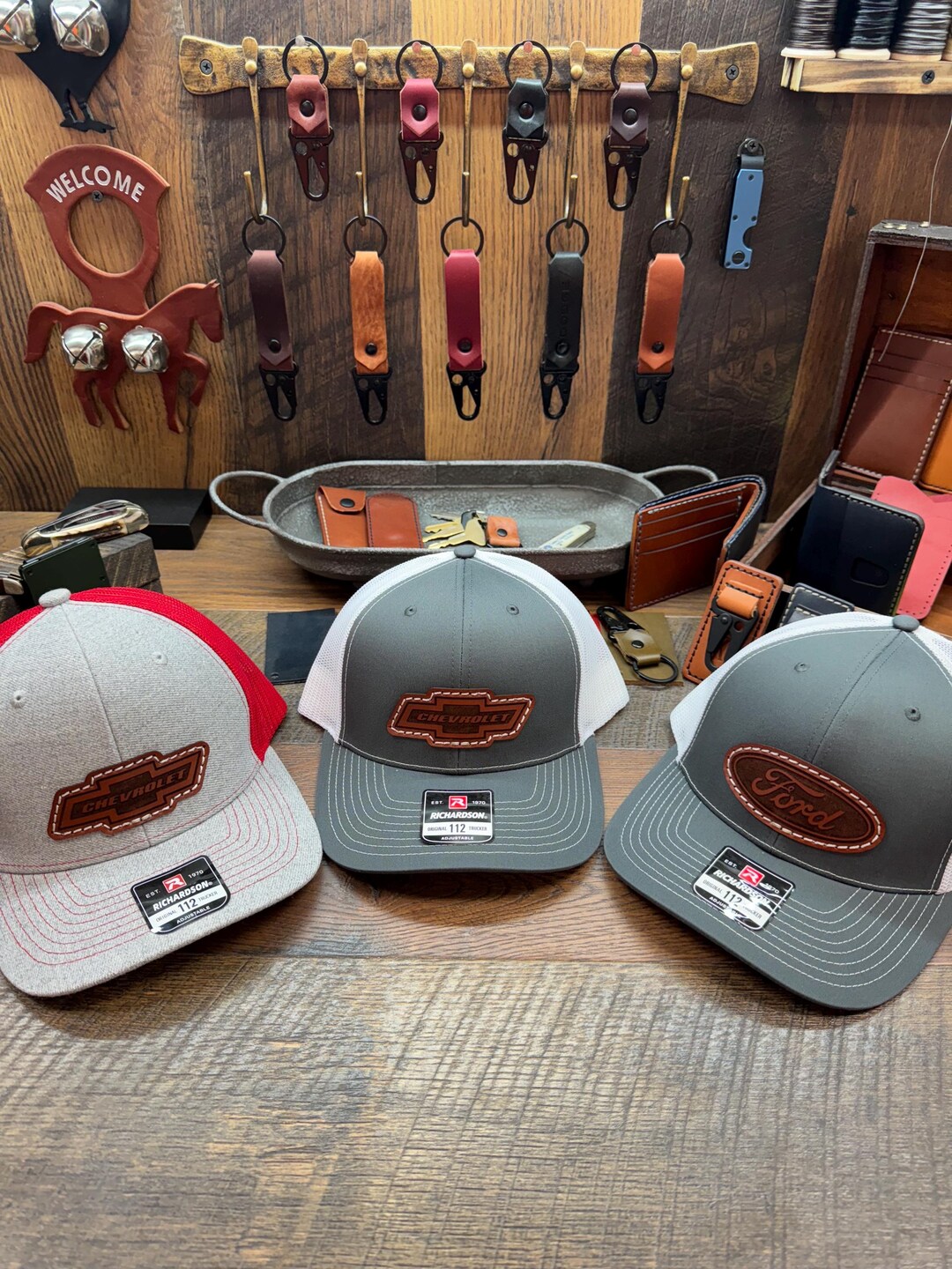 Chevy Hat, Chevy Logo Hat, Chevy Leather Patch Hat, Silverado Hat ...