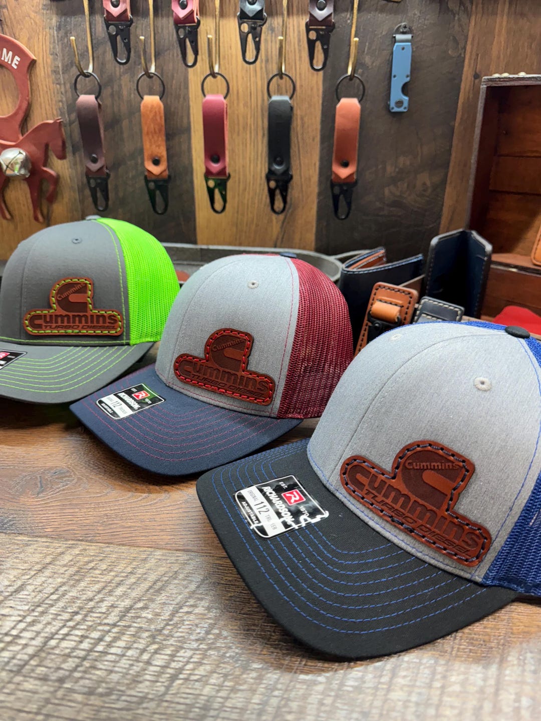 Cummins Leather Patch Hat, Cummins Hat, Custom Leather Patch Hats ...