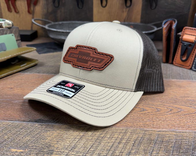 Chevy Hat, Chevy Logo Hat, Chevy Leather Patch Hat, Silverado Hat ...