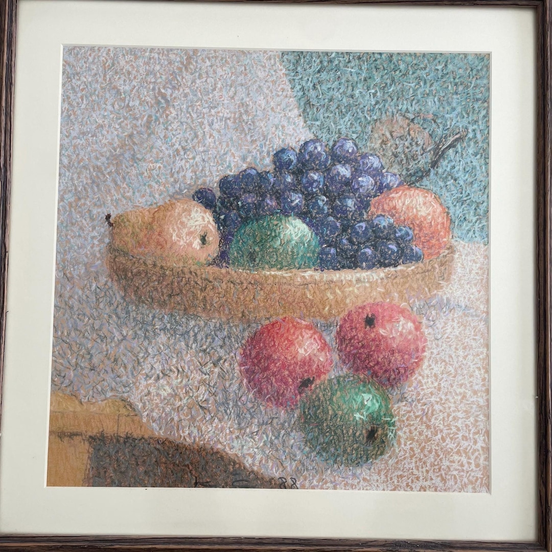 Still Life:fruit / Original Artwork / Oil Pastel on Paper / Fine Art ...