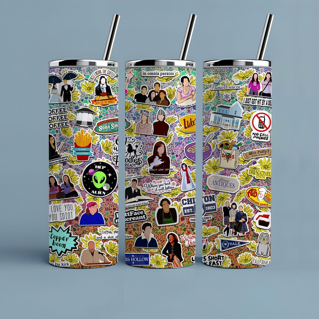 Gilmore Girls Parody Sticker Collage 1000 Yellow Daisies 20 OZ ...