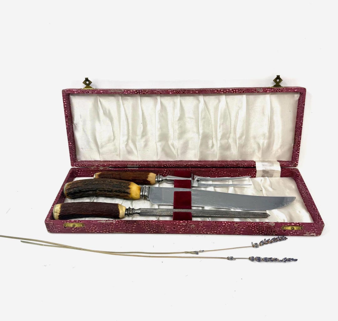 1950s SHEFFIELD (england) | 3 Piece Carving Set in Original Box ...