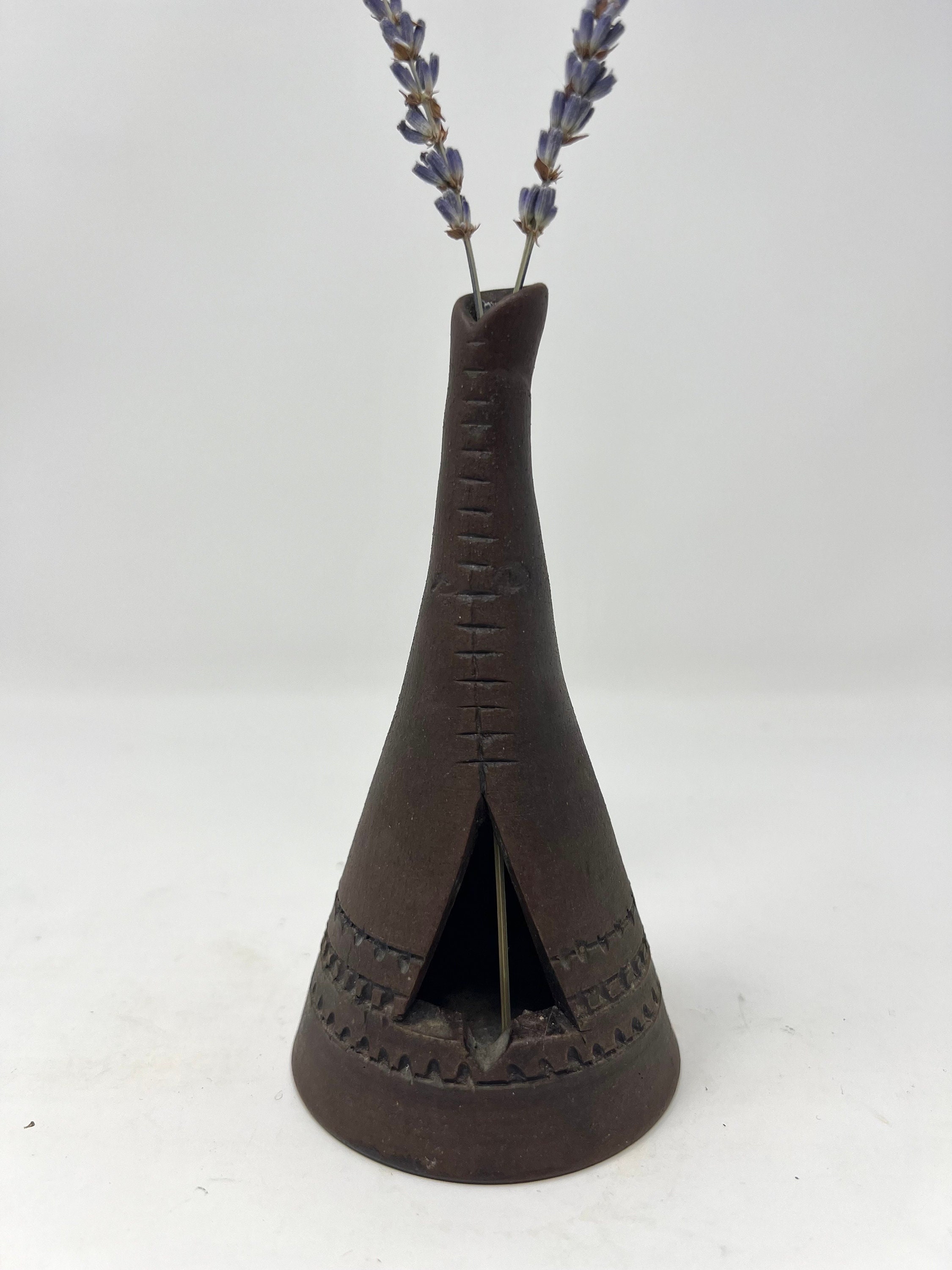 1960s MOHAWK Pottery Vase Teepee | Six Nations Pottery Teepee Set ...