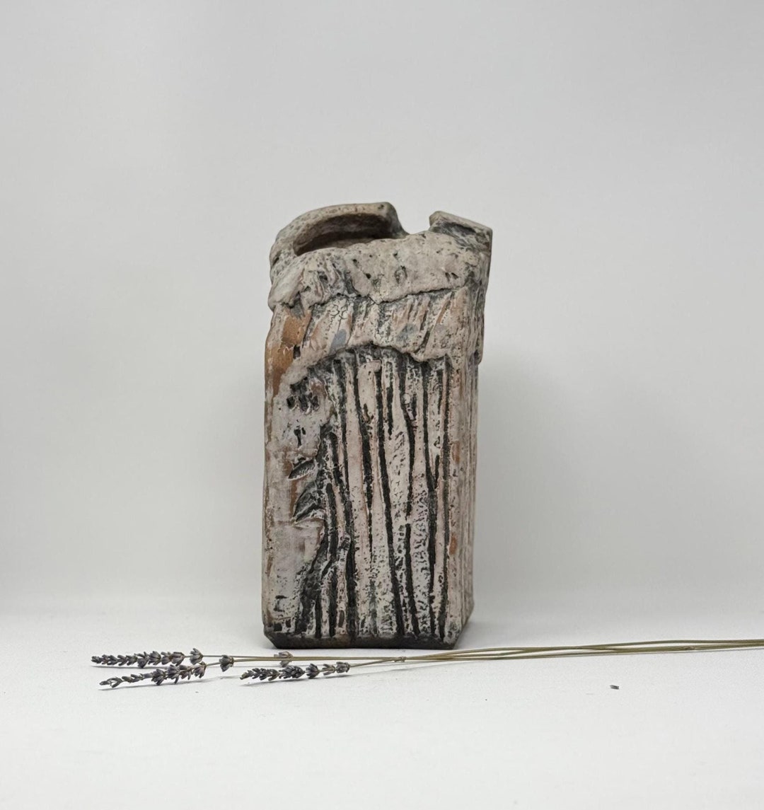 Mid Century Brutalist Studio Pottery Stoneware Vase | Signed by Artist ...